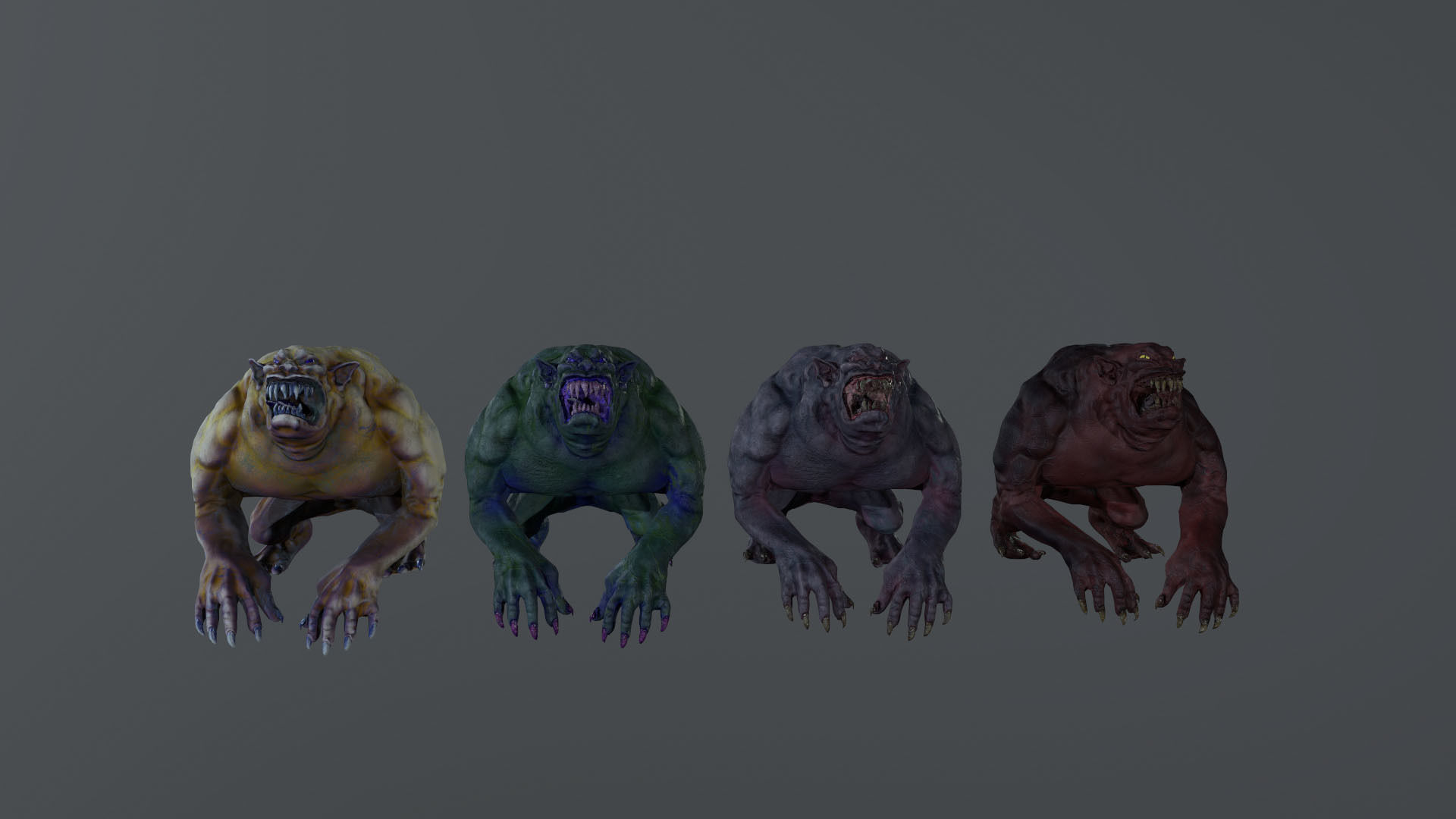 3D model Monster Hellhound VR / AR / low-poly rigged animated | CGTrader