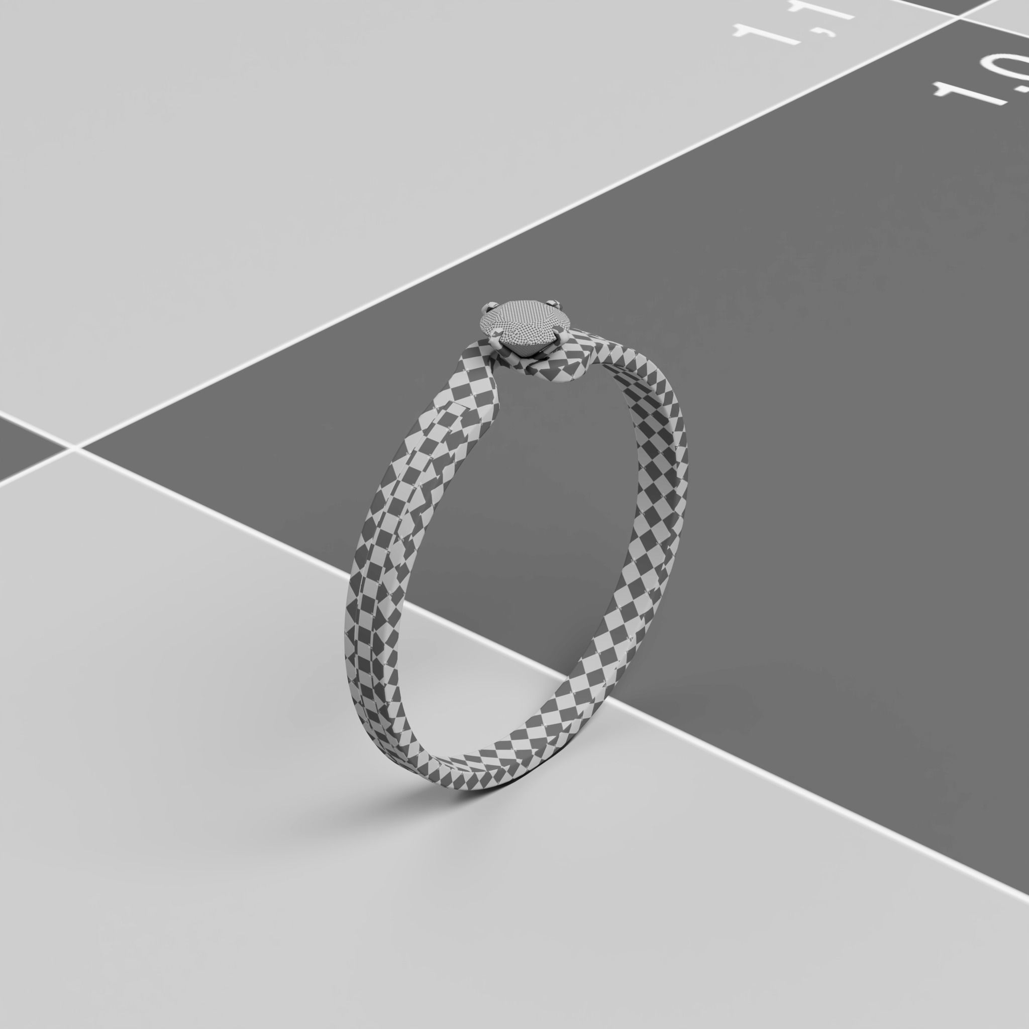 Ring - Diamond Gold Titanium 3D model | CGTrader