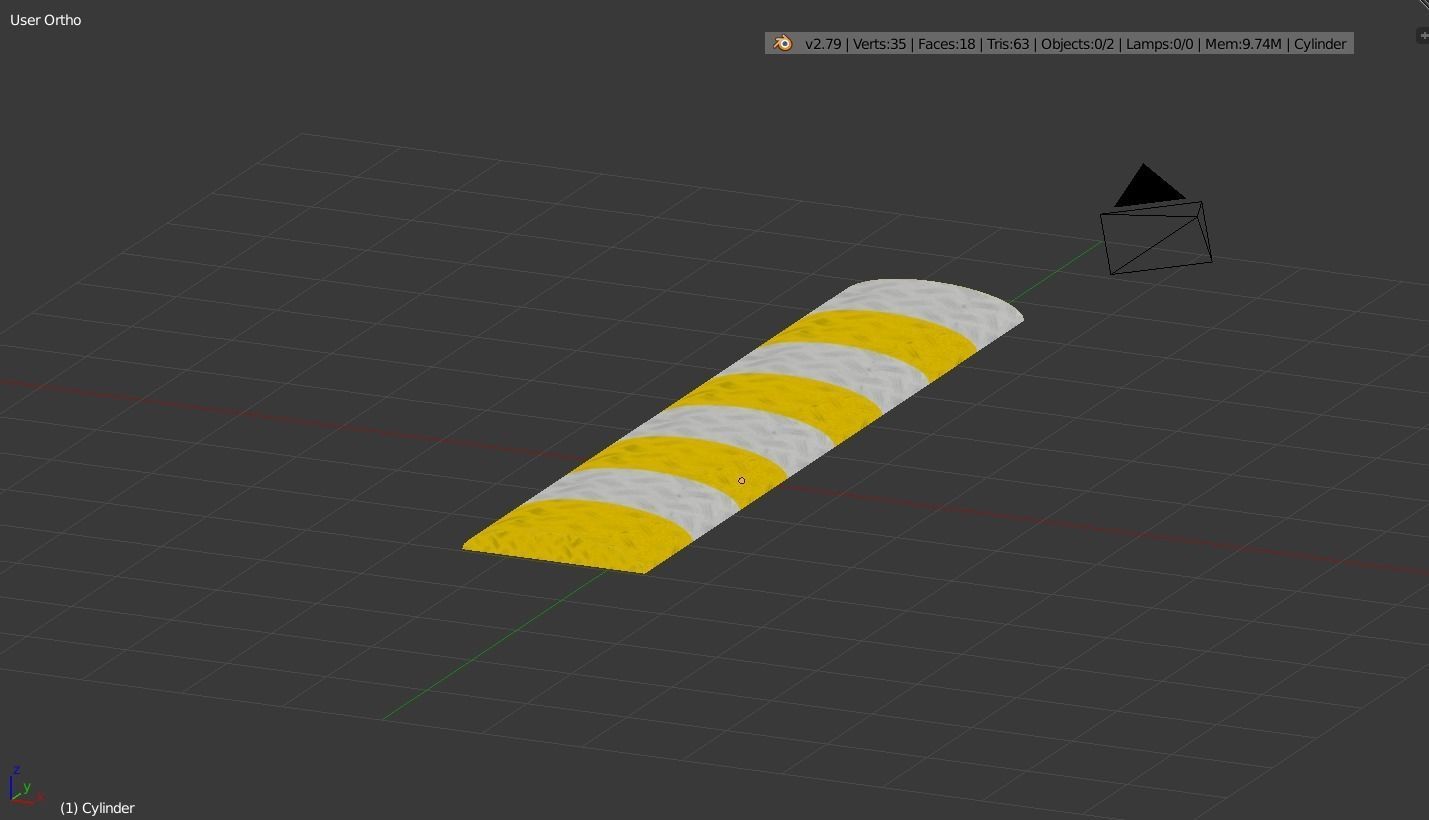 3D model Speed bump 3D model for unity VR / AR / low-poly | CGTrader