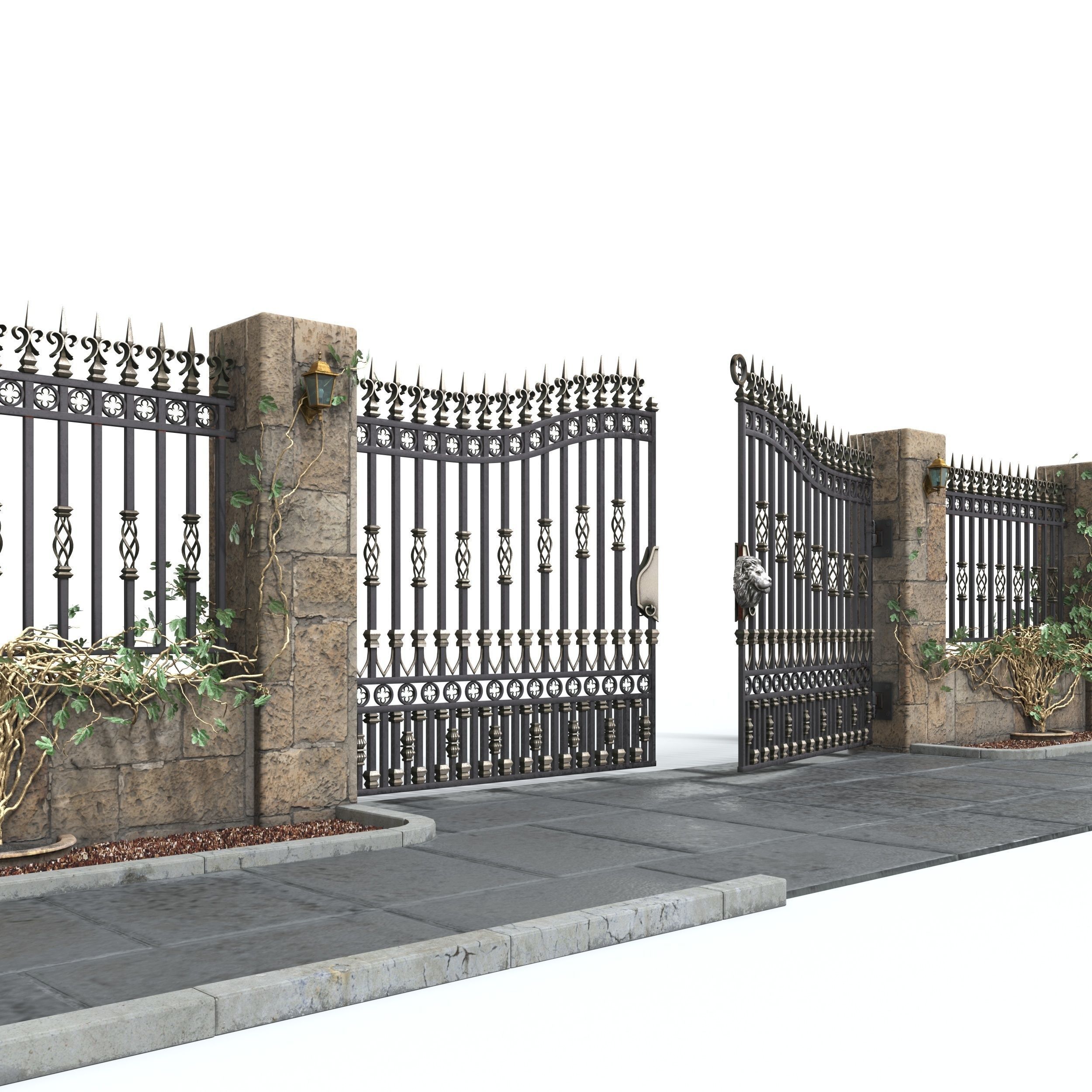 Classic Metall gate 3D model | CGTrader