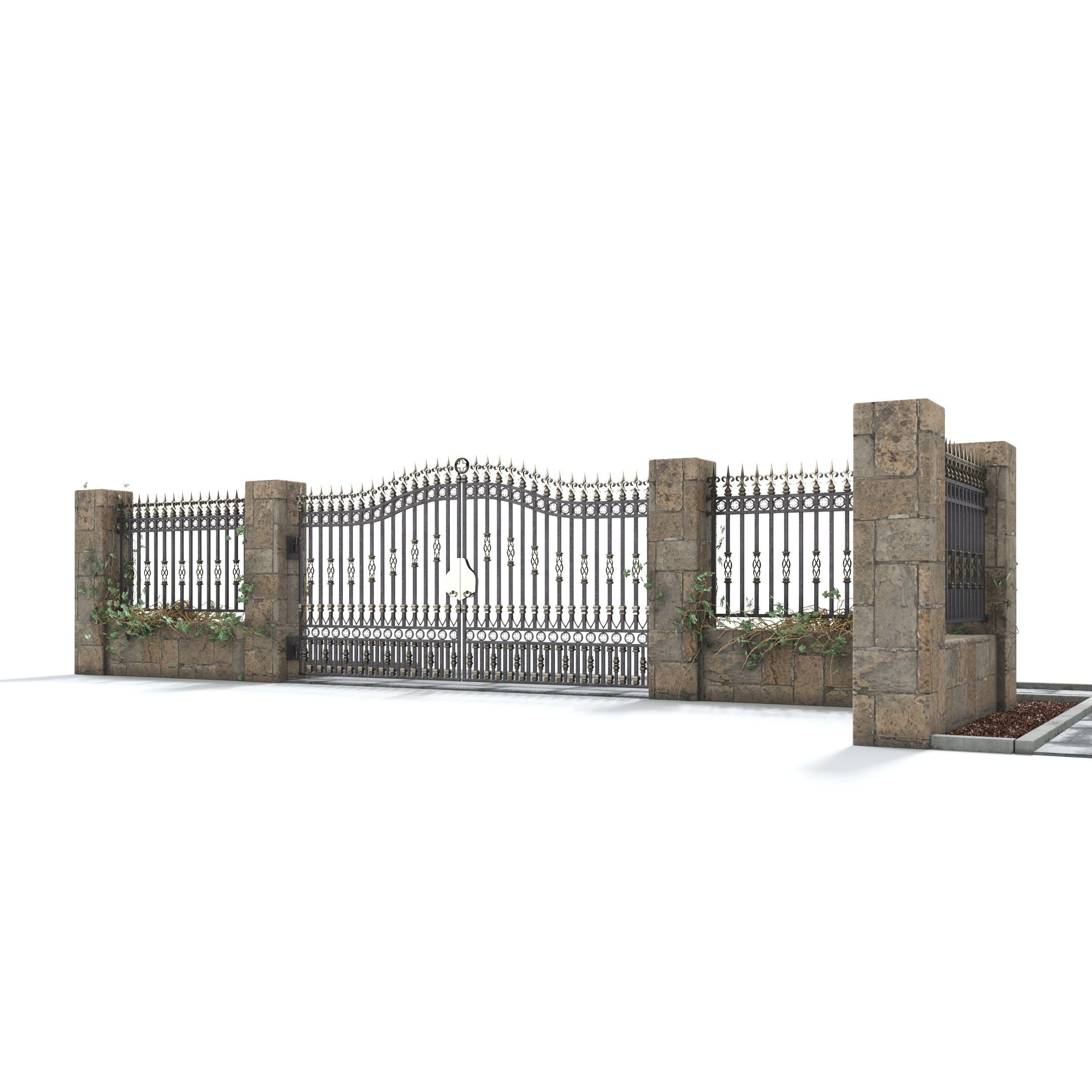 Classic Metall gate 3D model | CGTrader