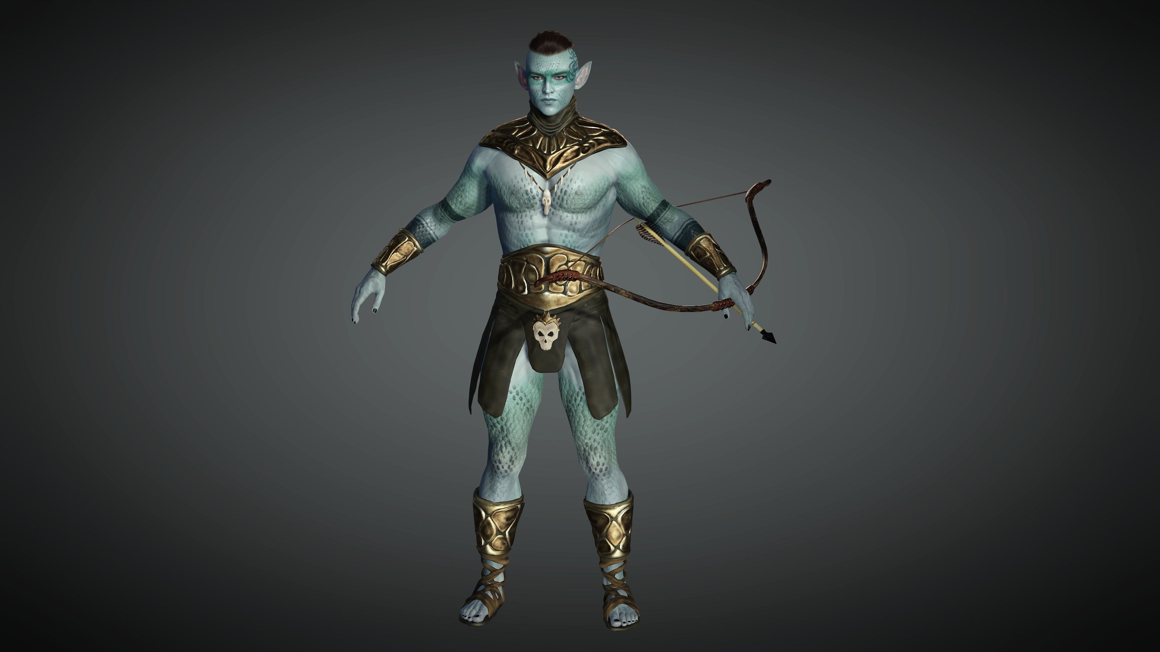 3D model AAA Fantasy Male Character 07 The Avatar VR / AR / low-poly ...