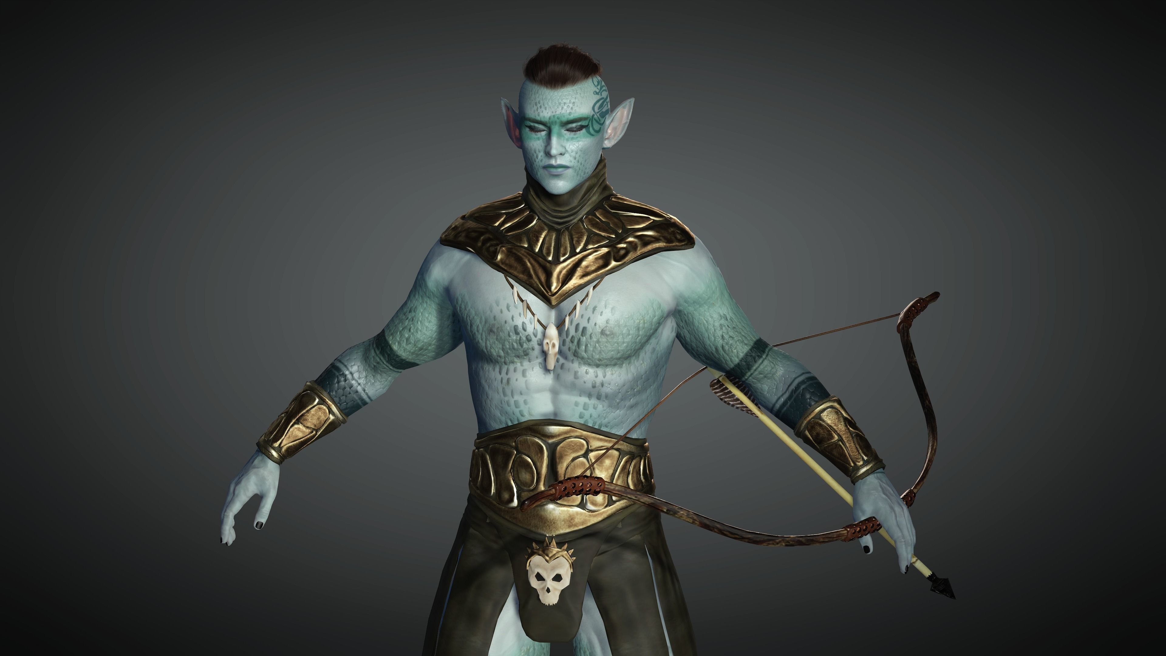 3D model AAA Fantasy Male Character 07 The Avatar VR / AR / low-poly ...