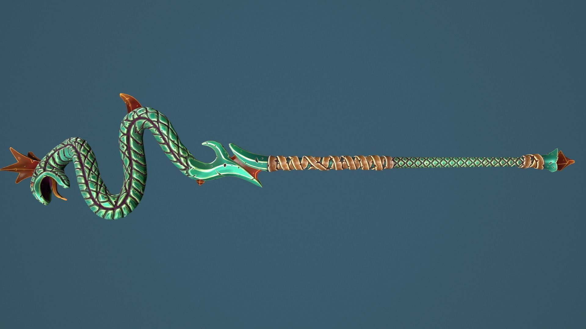3D model Snake staff VR / AR / low-poly | CGTrader