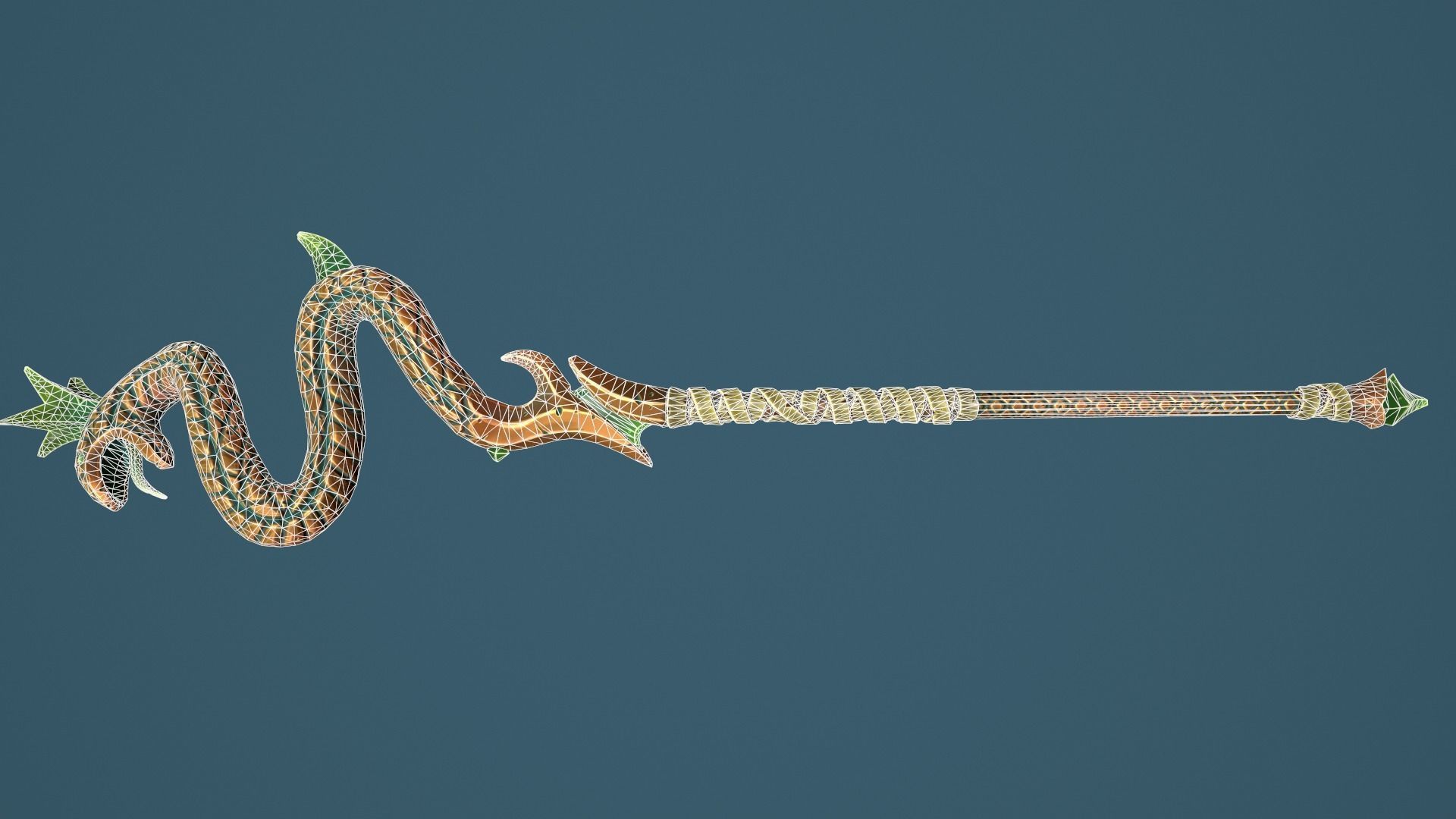 3D model Snake staff VR / AR / low-poly | CGTrader