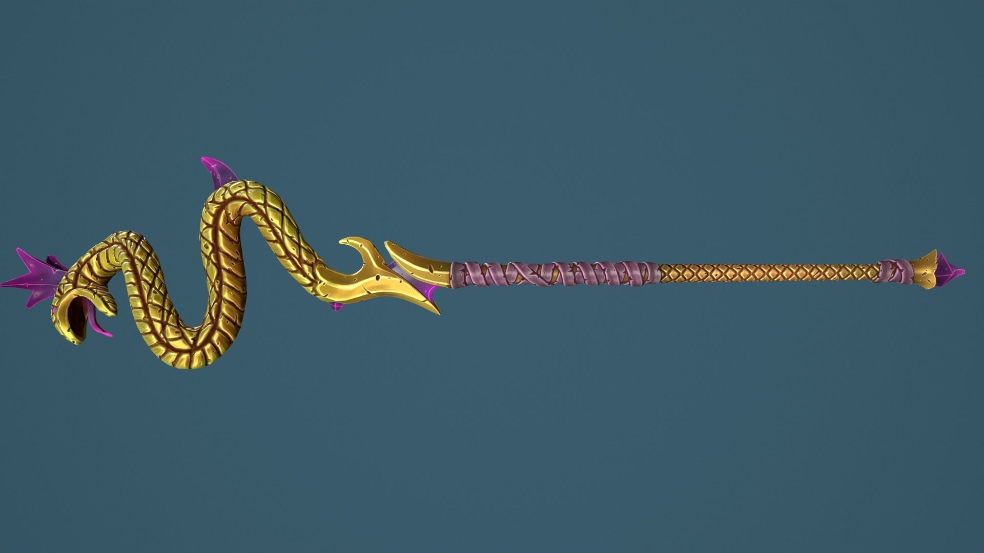 3D model Snake staff VR / AR / low-poly | CGTrader