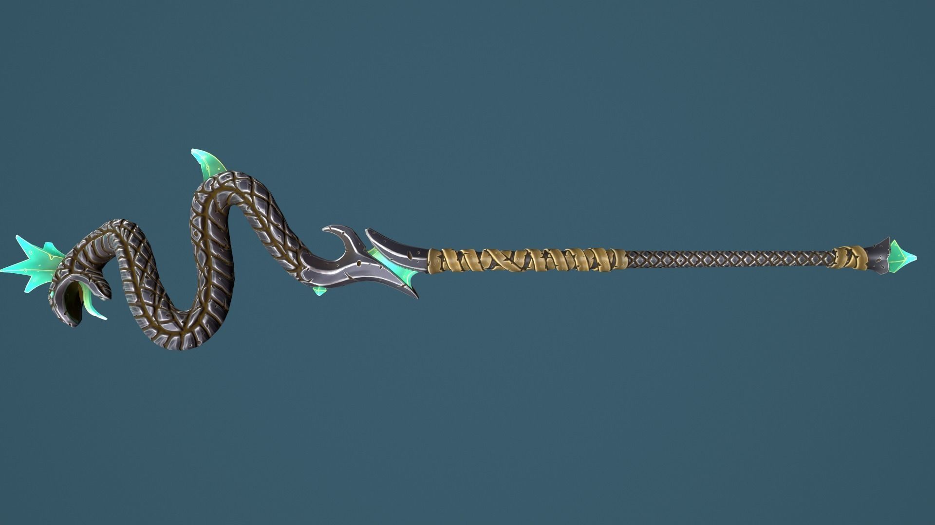 3D model Snake staff VR / AR / low-poly | CGTrader