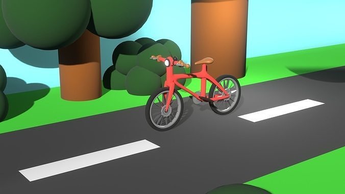 Bicycle and Driver 3D model | CGTrader