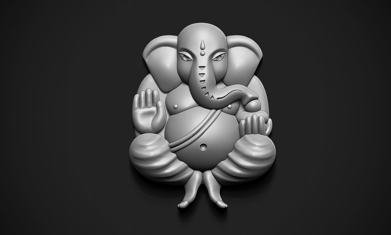 Simple Ganesha JI free 3D model 3D printable | CGTrader