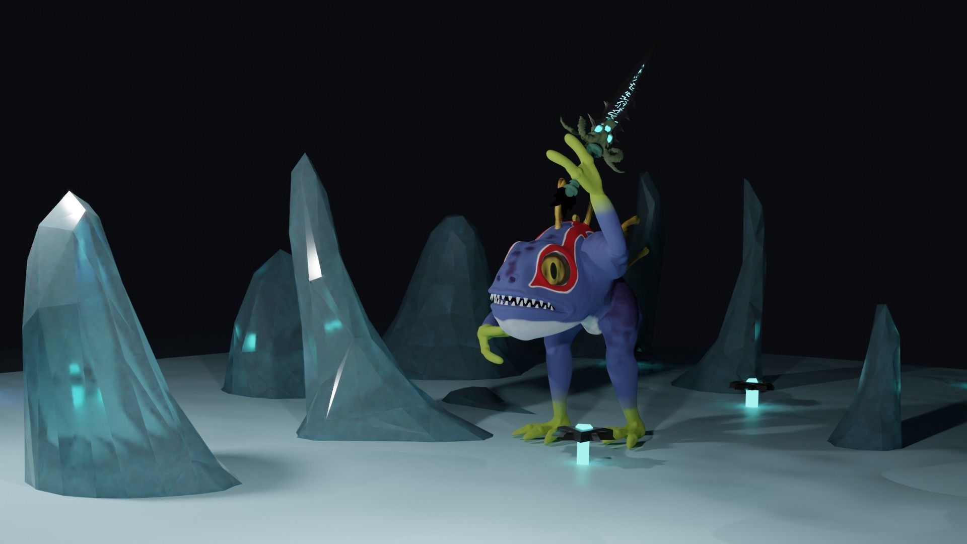 Murloc 3D model animated rigged | CGTrader