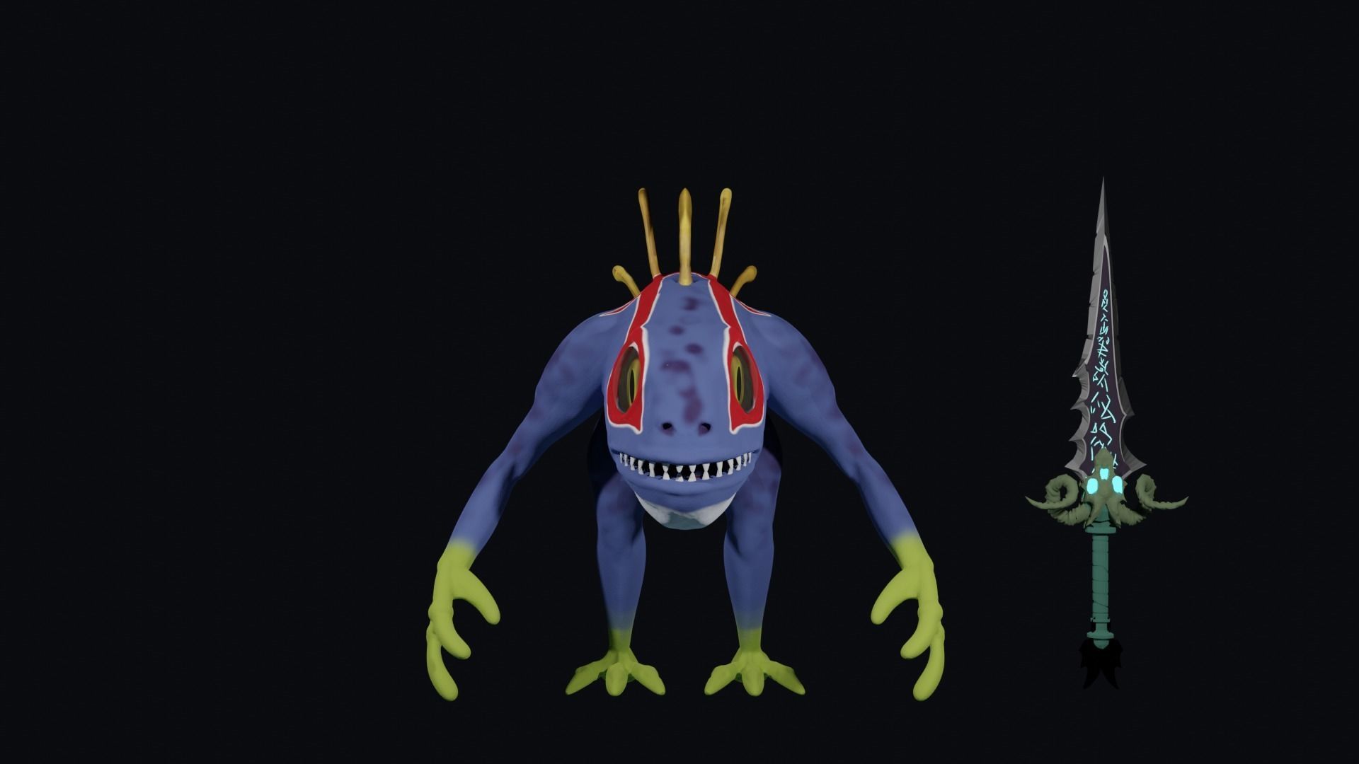 Murloc 3D model animated rigged | CGTrader