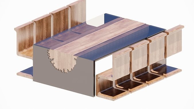 modern tree section table 3D model | CGTrader