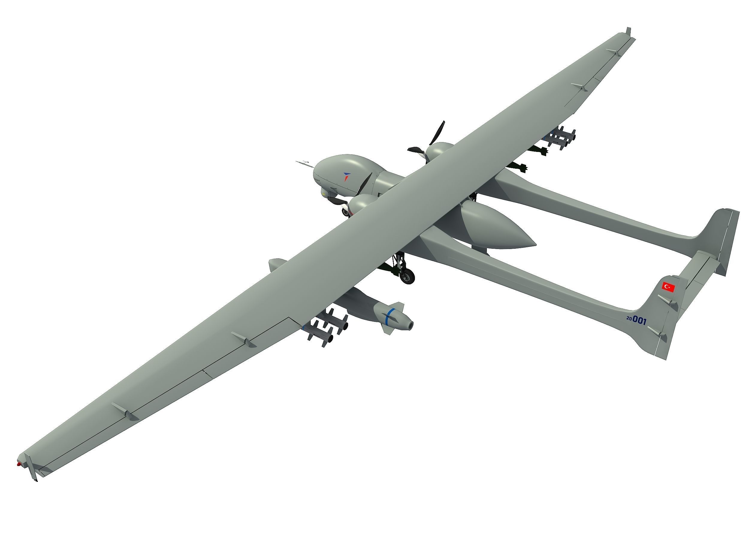 AKSUNGUR UAV ANKA-2 3D model | CGTrader