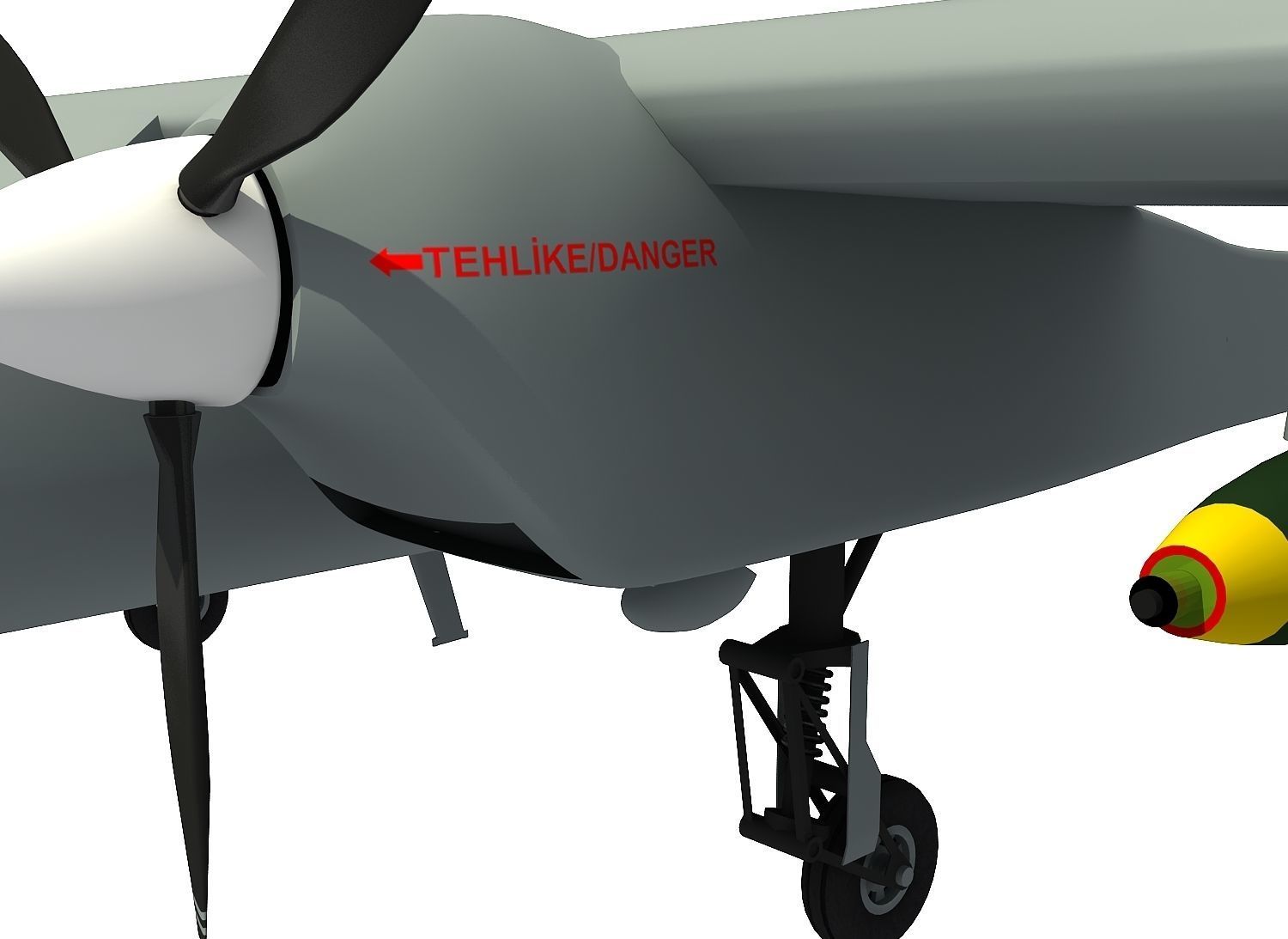 AKSUNGUR UAV ANKA-2 3D model | CGTrader