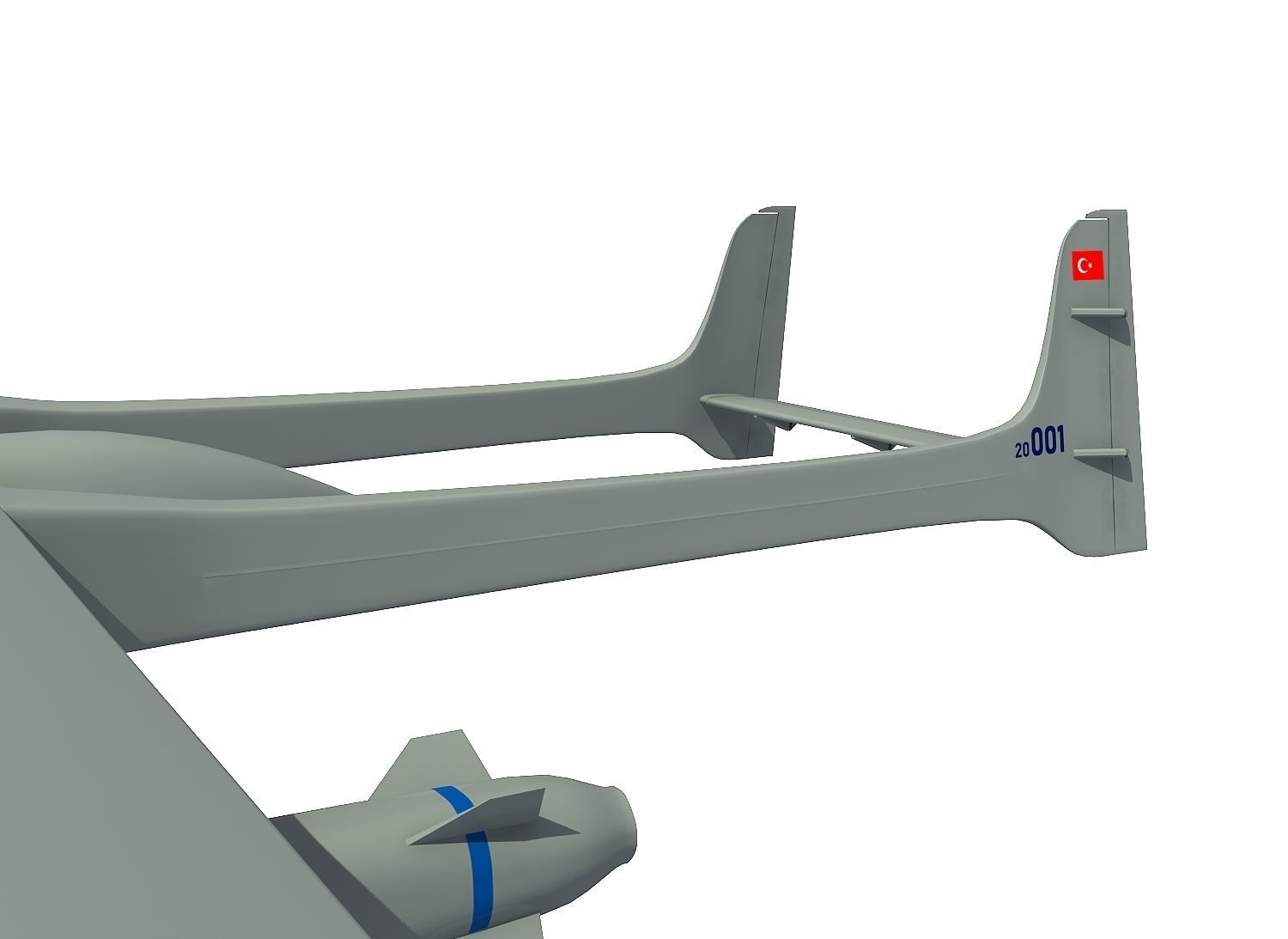 AKSUNGUR UAV ANKA-2 3D model | CGTrader