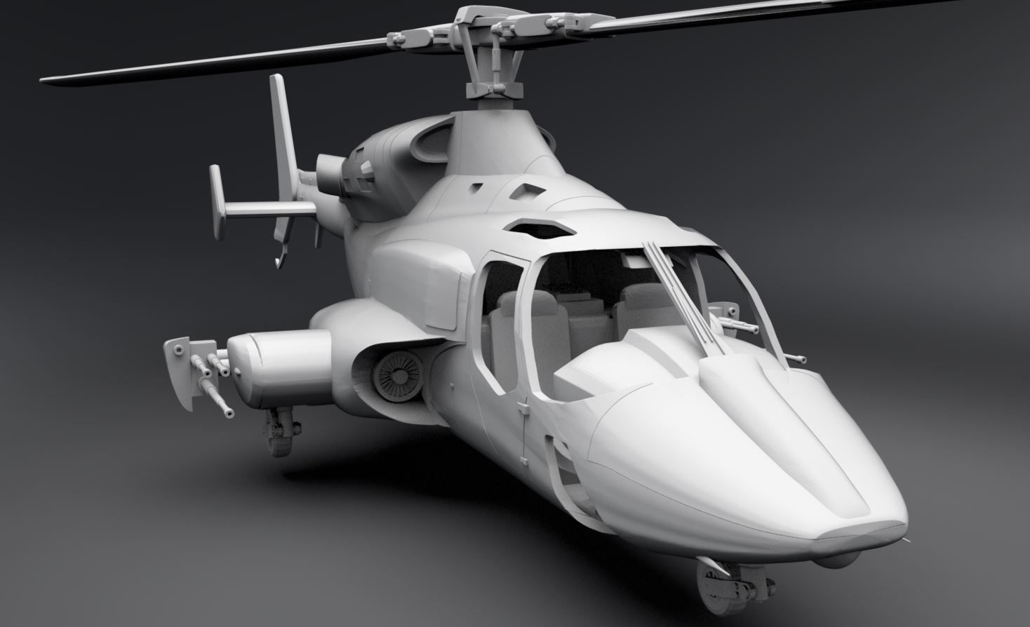 Bell 222 Airwolf scale model 3D model 3D printable | CGTrader