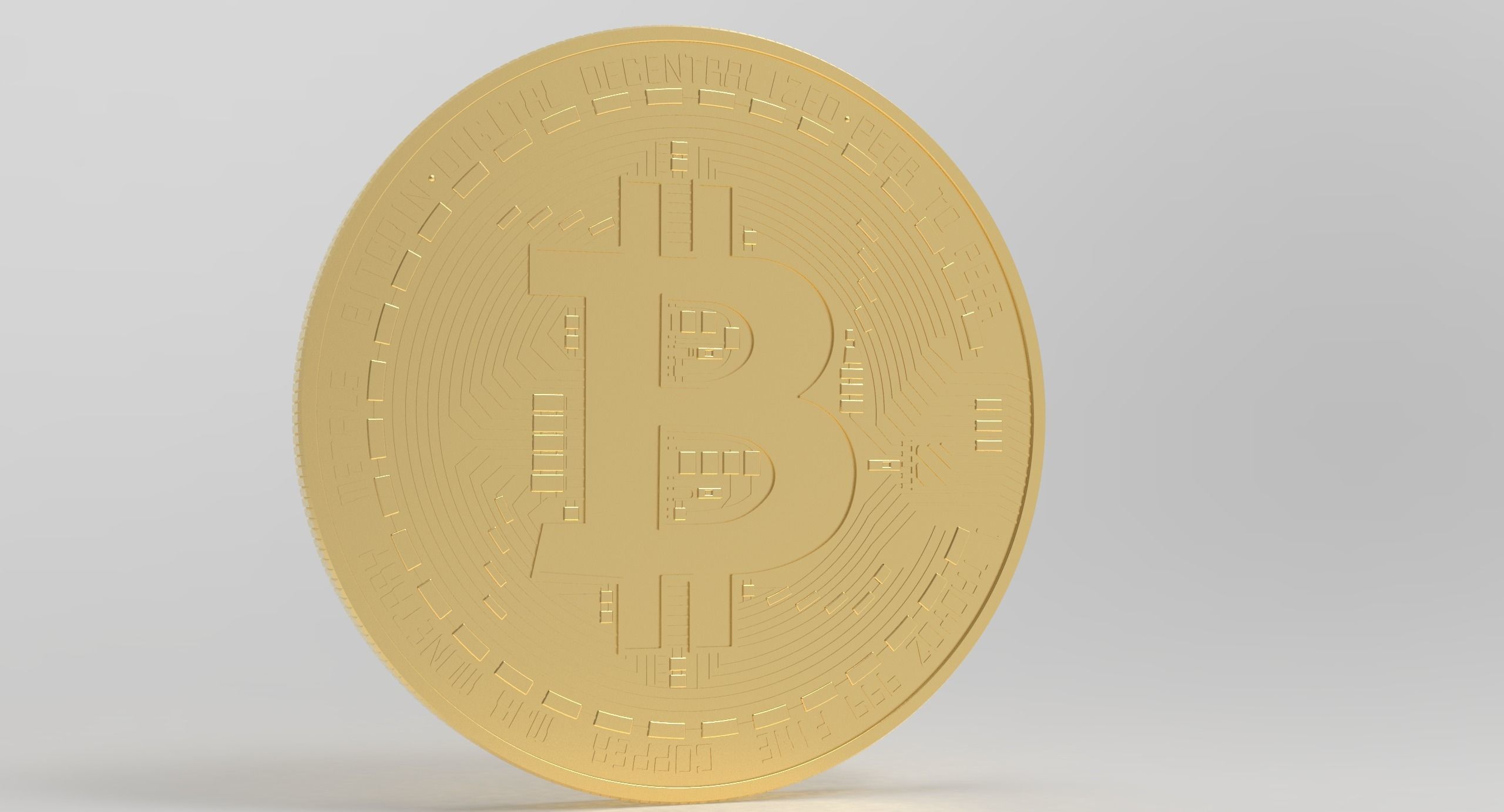 BITCOIN 3D MODEL gold 3D model | CGTrader