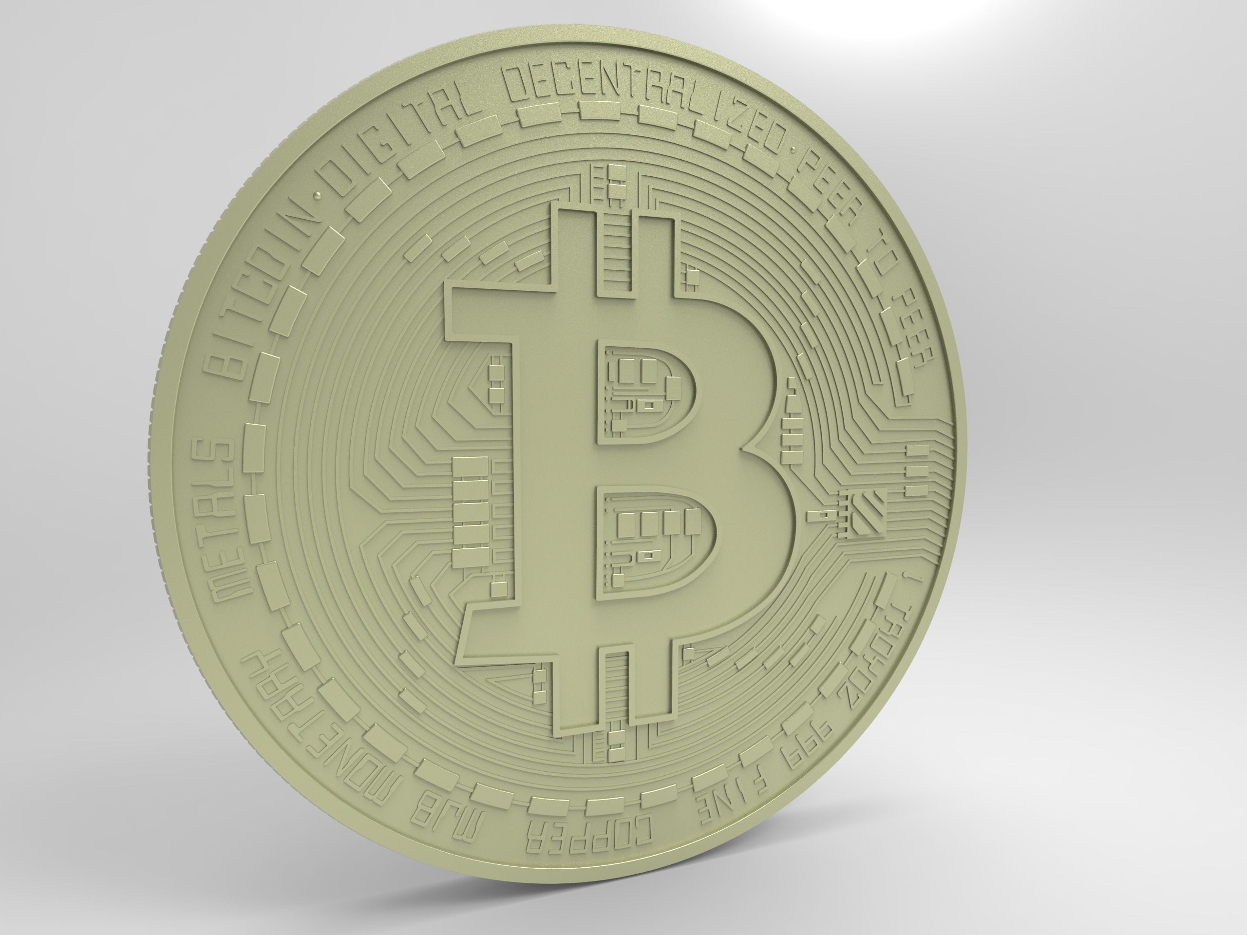 BITCOIN 3D MODEL gold 3D model | CGTrader