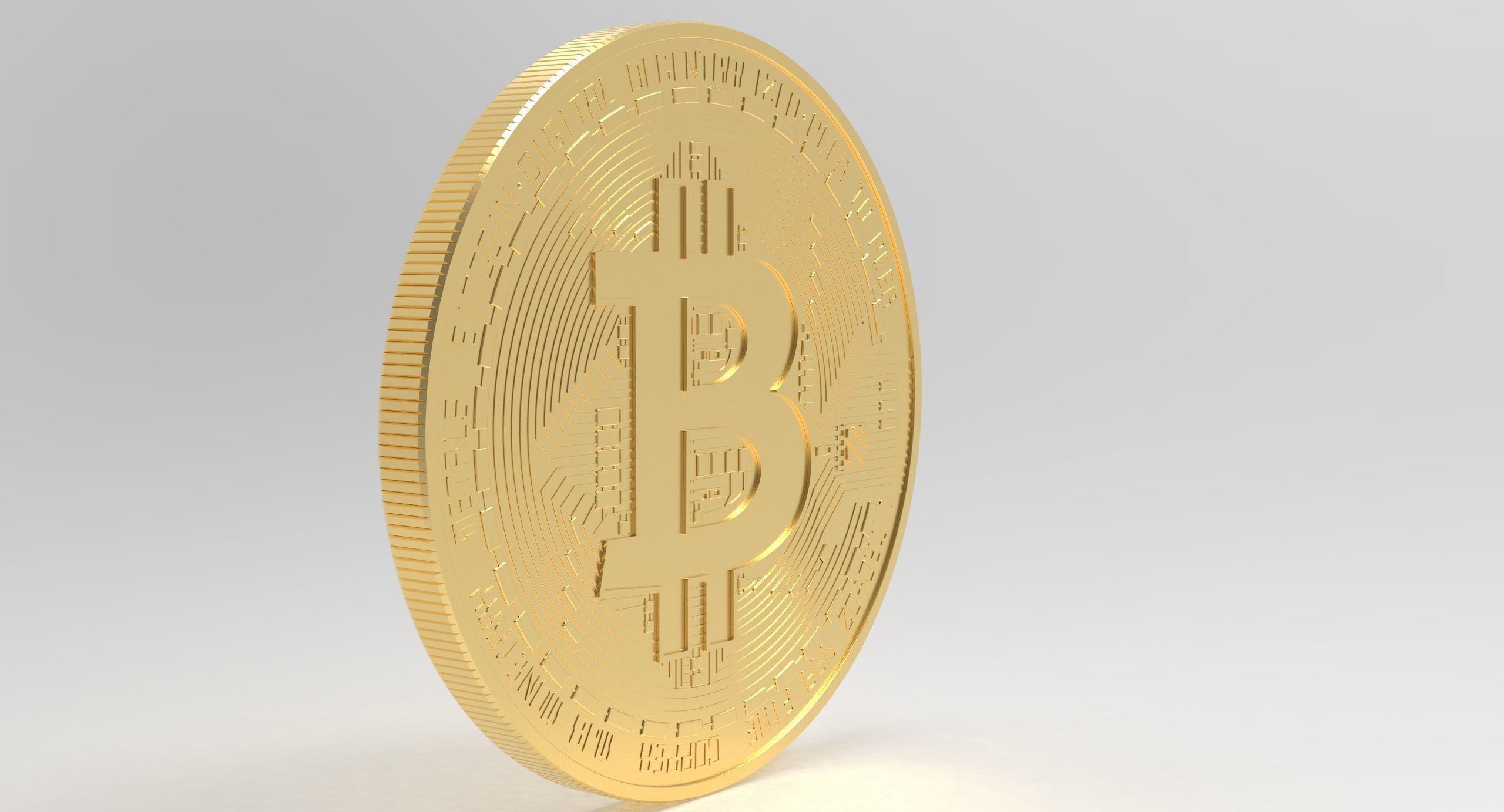 BITCOIN 3D MODEL gold 3D model | CGTrader