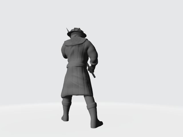 Medieval infantry with goedendag 3D model 3D printable | CGTrader