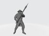 Medieval infantry with goedendag 3D model 3D printable | CGTrader
