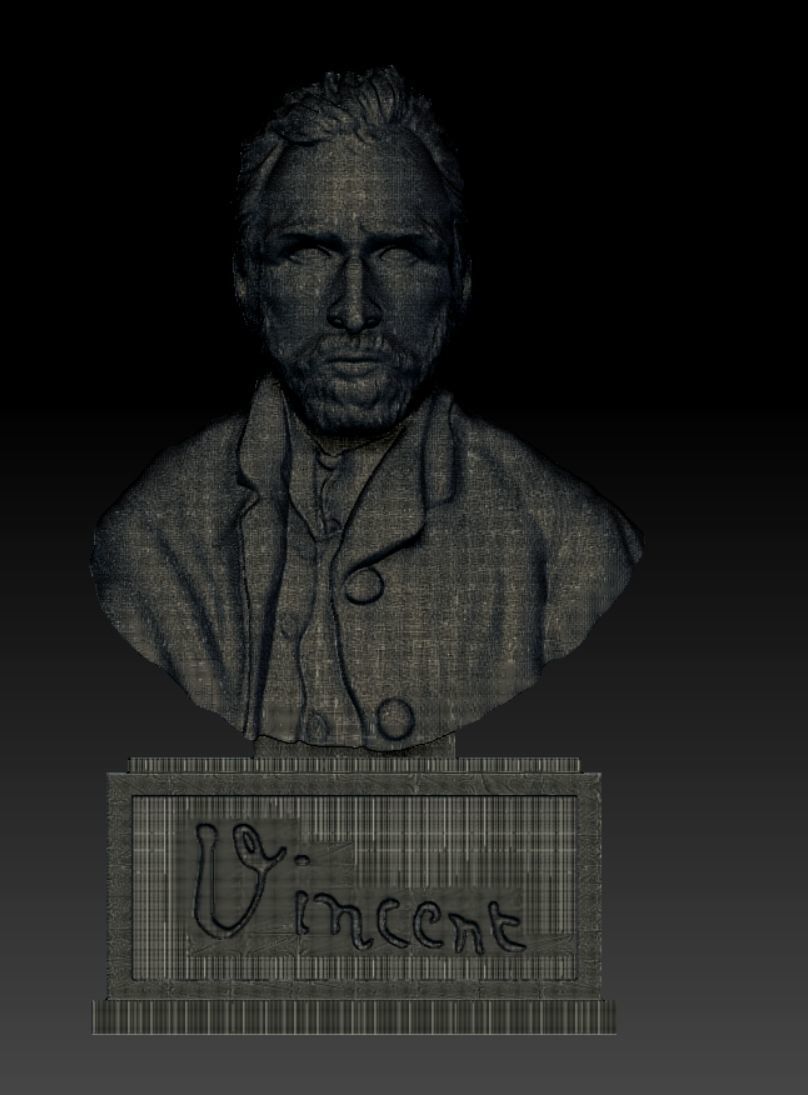 vincent van gogh sculpture 3D model 3D printable | CGTrader