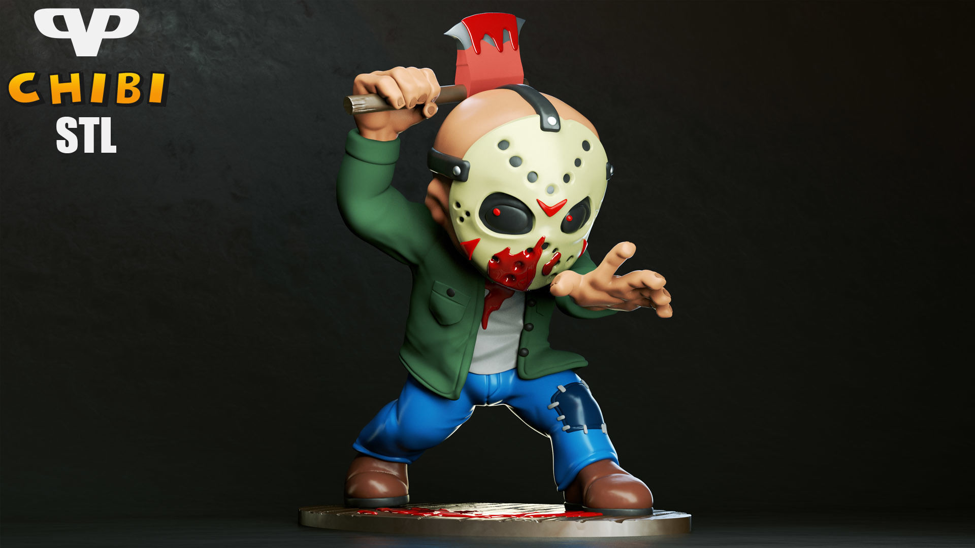 Jason Voorhees Chibi for 3D Printing STL 3D model 3D printable | CGTrader