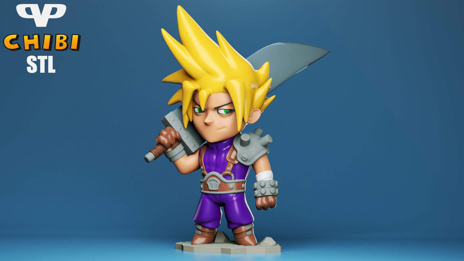 Cloud Chibi for 3D Printing STL 3D model 3D printable | CGTrader