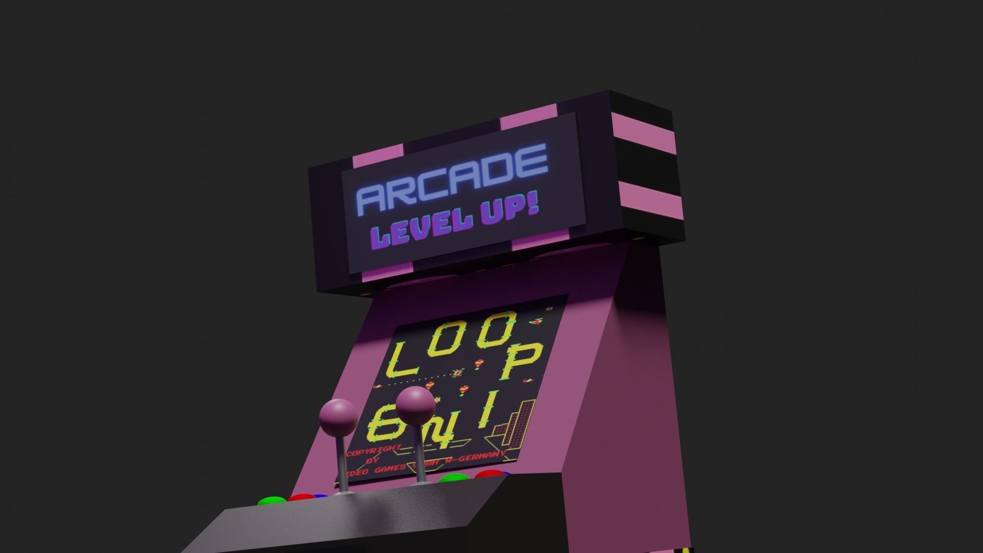 ARCADE 3D WITH RENDER 3D model animated | CGTrader