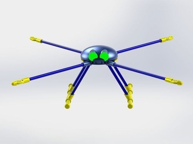 Drone Frame Character Type Quad X free 3D model 3D printable | CGTrader