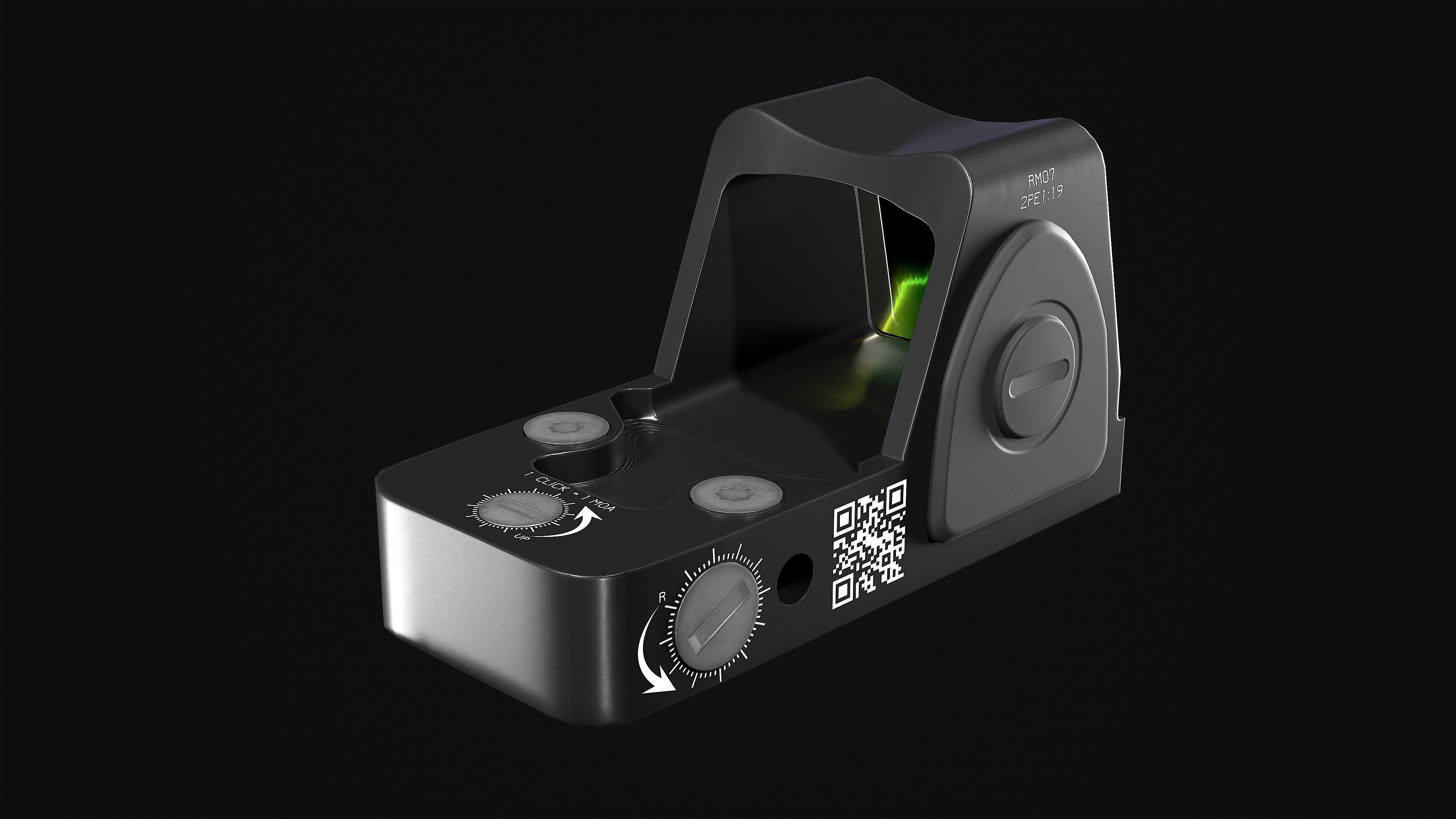 3D model Trijicon Reflex Sight PBR Game Ready VR / AR / low-poly | CGTrader