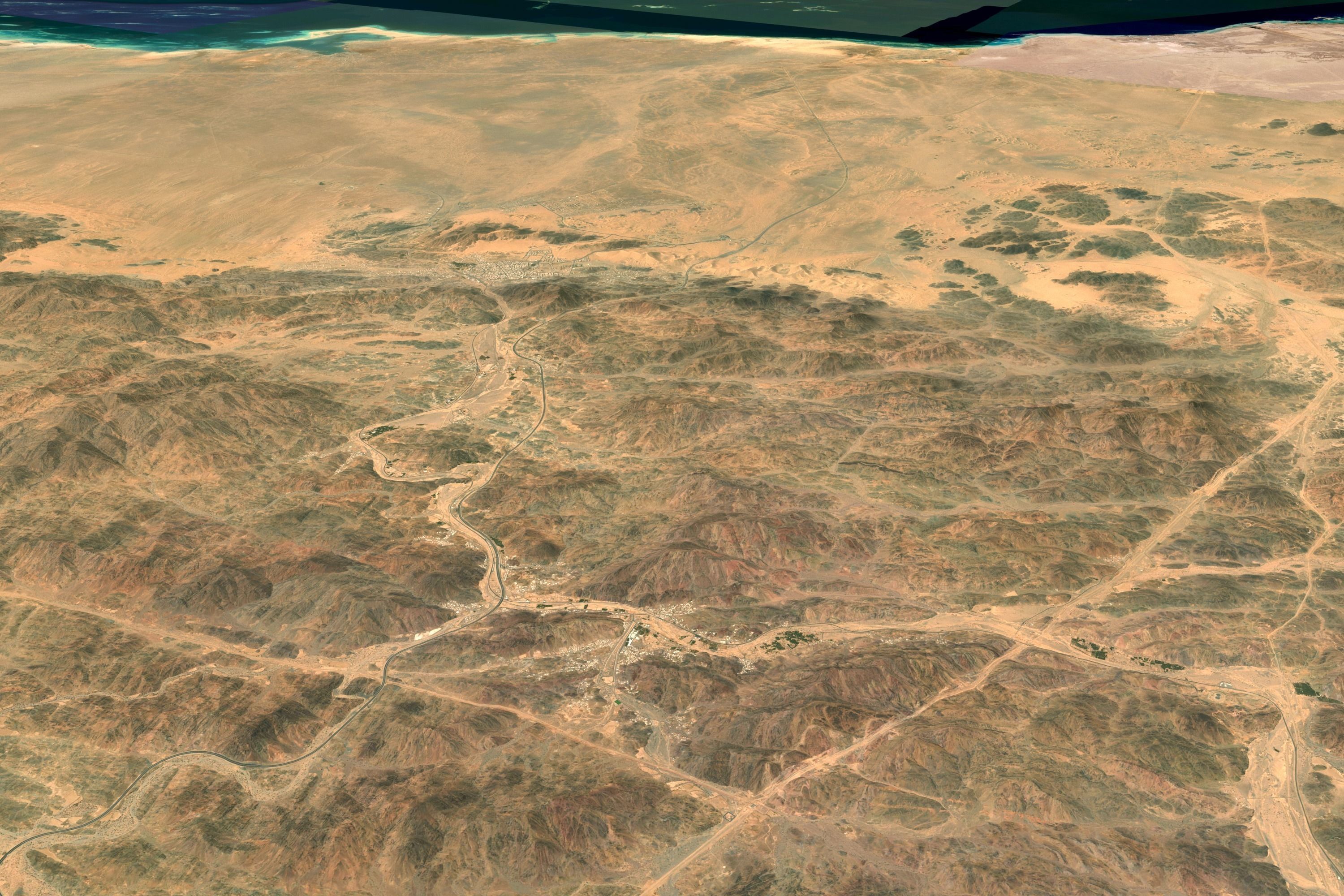Mecca and the Red Sea coast of Saudi Arabia - tile n23 e38 3D model ...