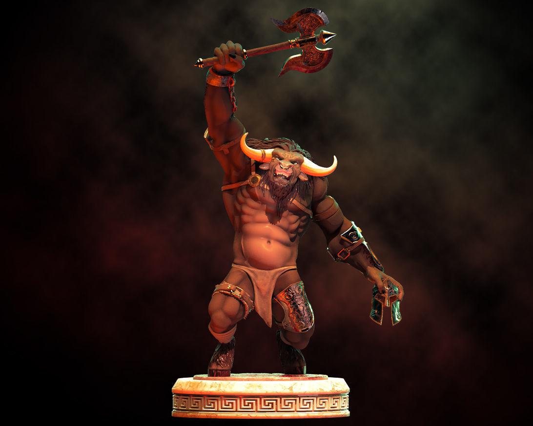 Minotaur statue 3D model 3D printable | CGTrader