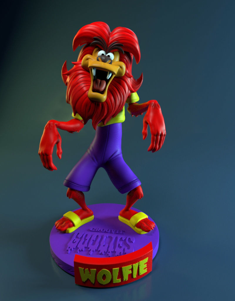 Wolfie- Groovie Goolies 3D model 3D printable | CGTrader
