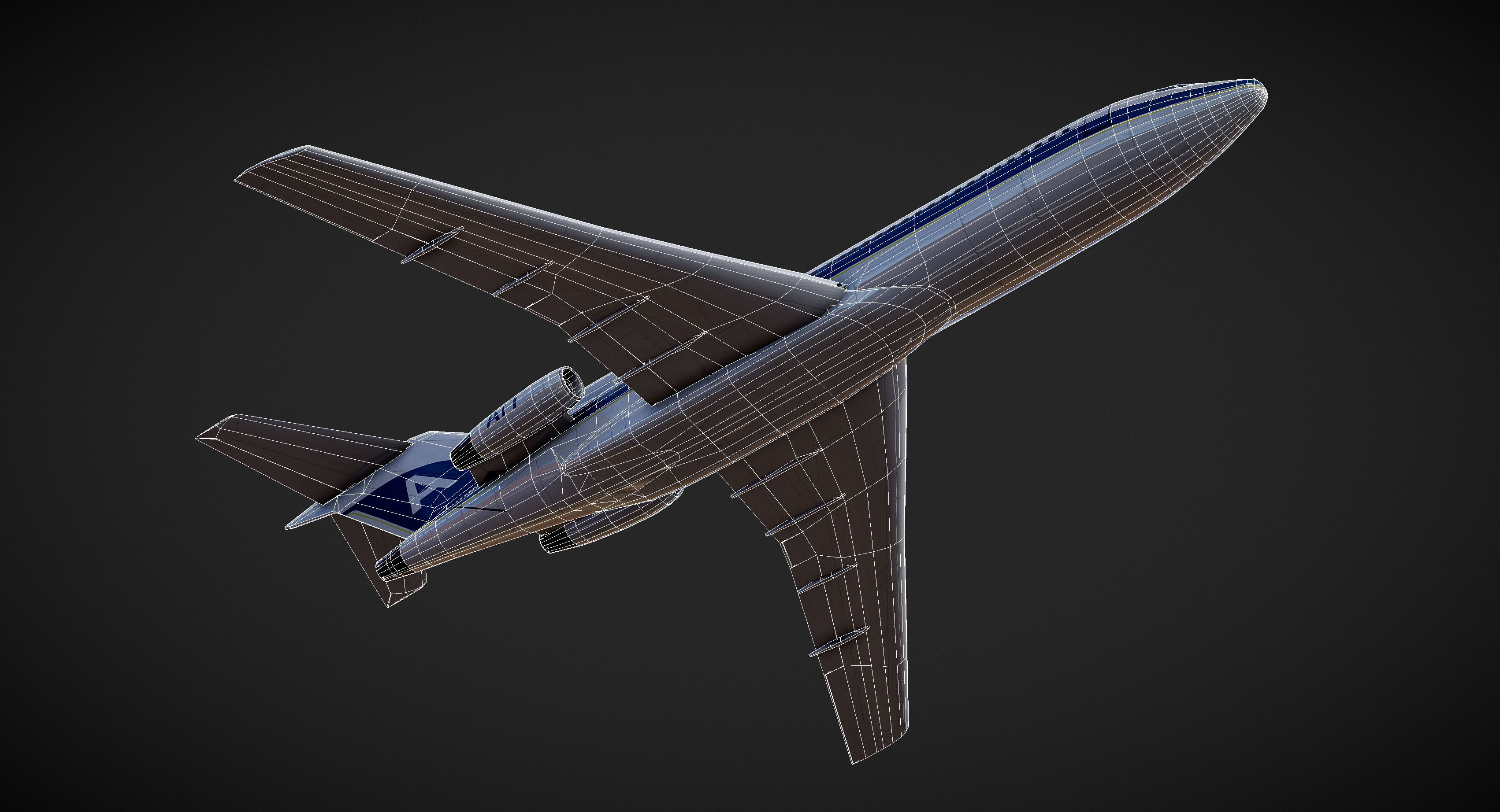 3D model Boeing 727 VR VR / AR / low-poly | CGTrader
