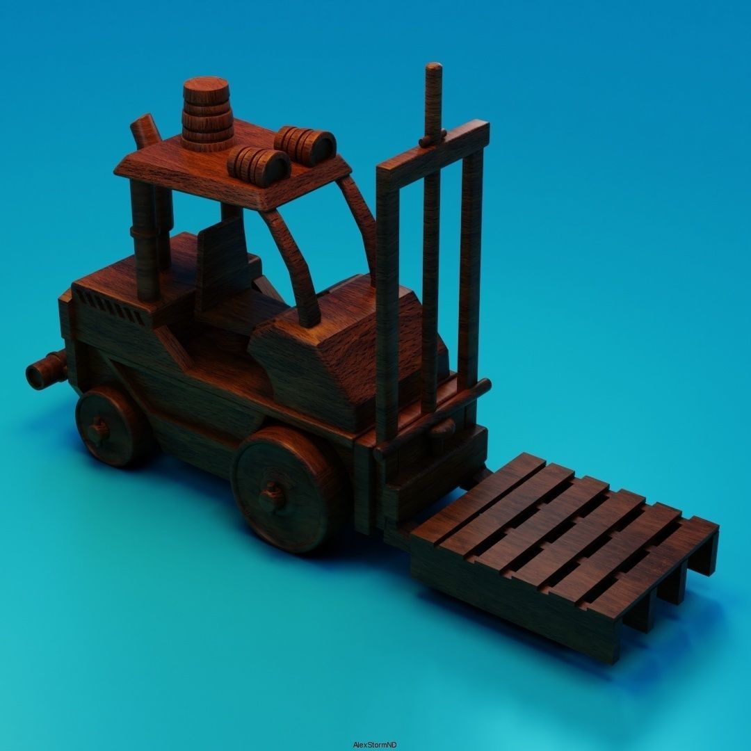 Wooden loader 3D model 3D printable | CGTrader