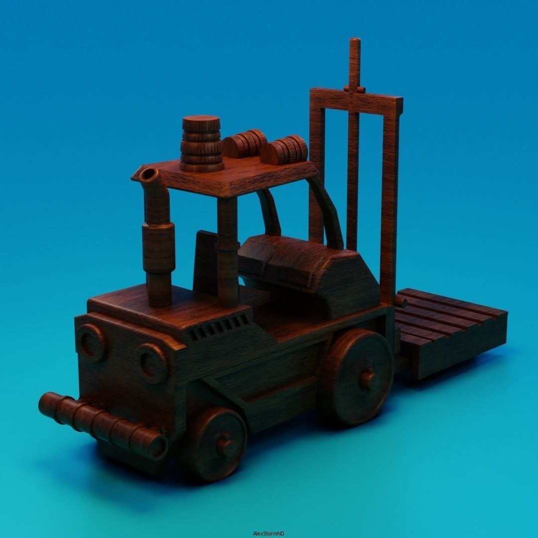 Wooden loader 3D model 3D printable | CGTrader