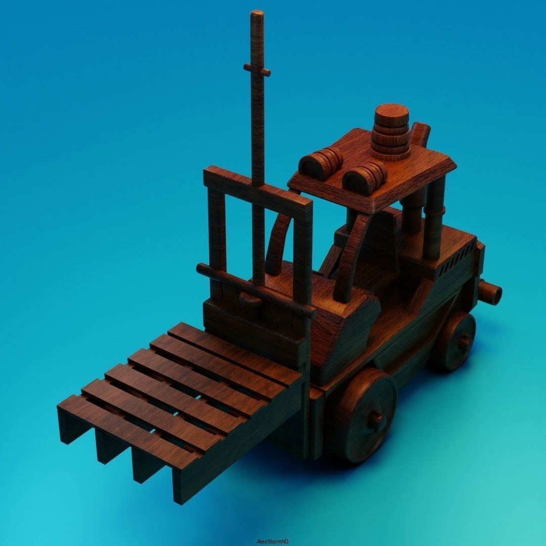 Wooden loader 3D model 3D printable | CGTrader