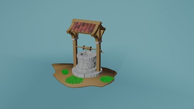3D model LOW POLY WELL water VR / AR / low-poly | CGTrader