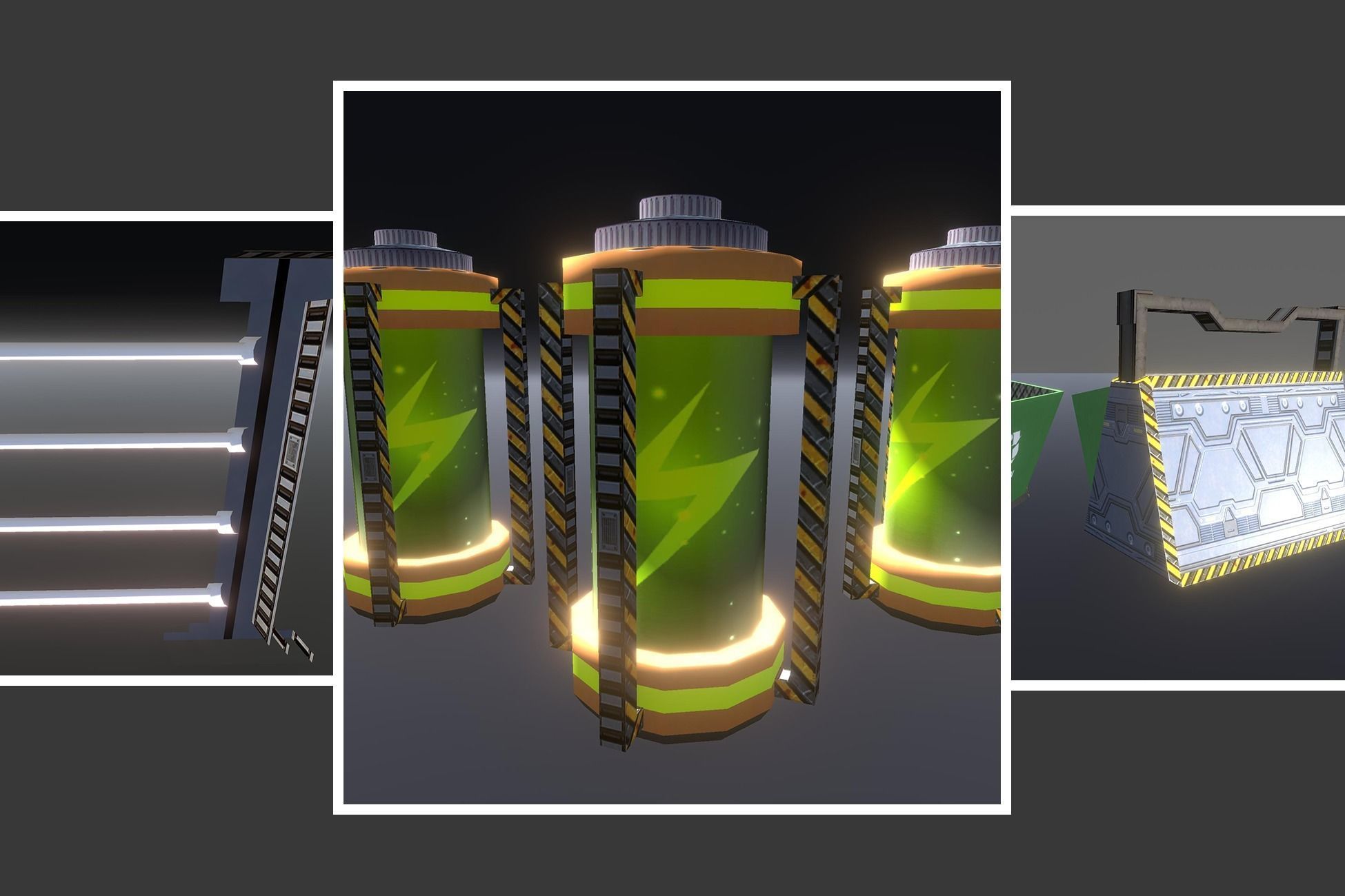 3D model Futuristic Space Props VR / AR / low-poly | CGTrader