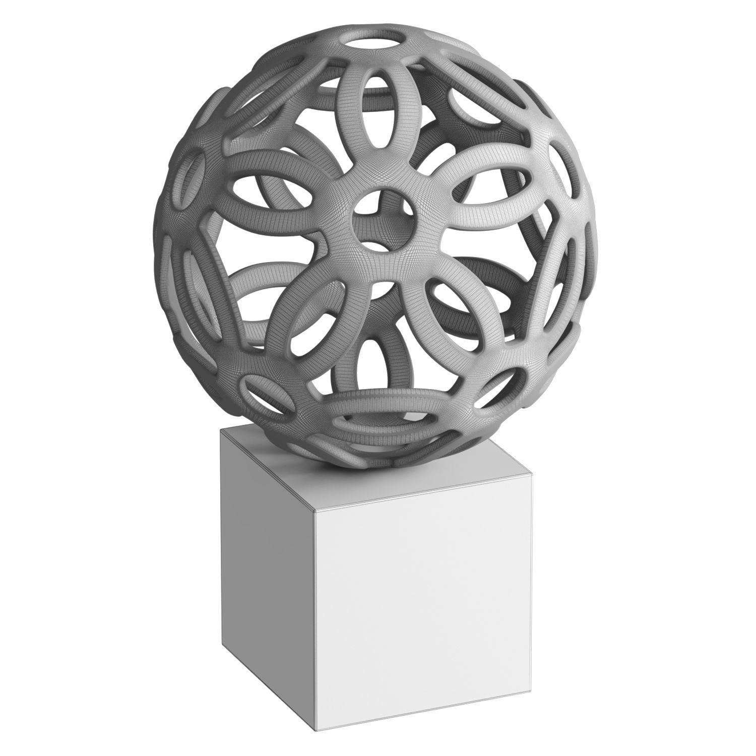 metal decor with chameleon material 3D model | CGTrader