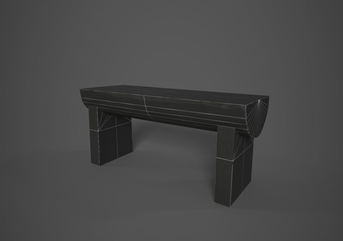 3D model Ancient Log Benches VR / AR / low-poly | CGTrader