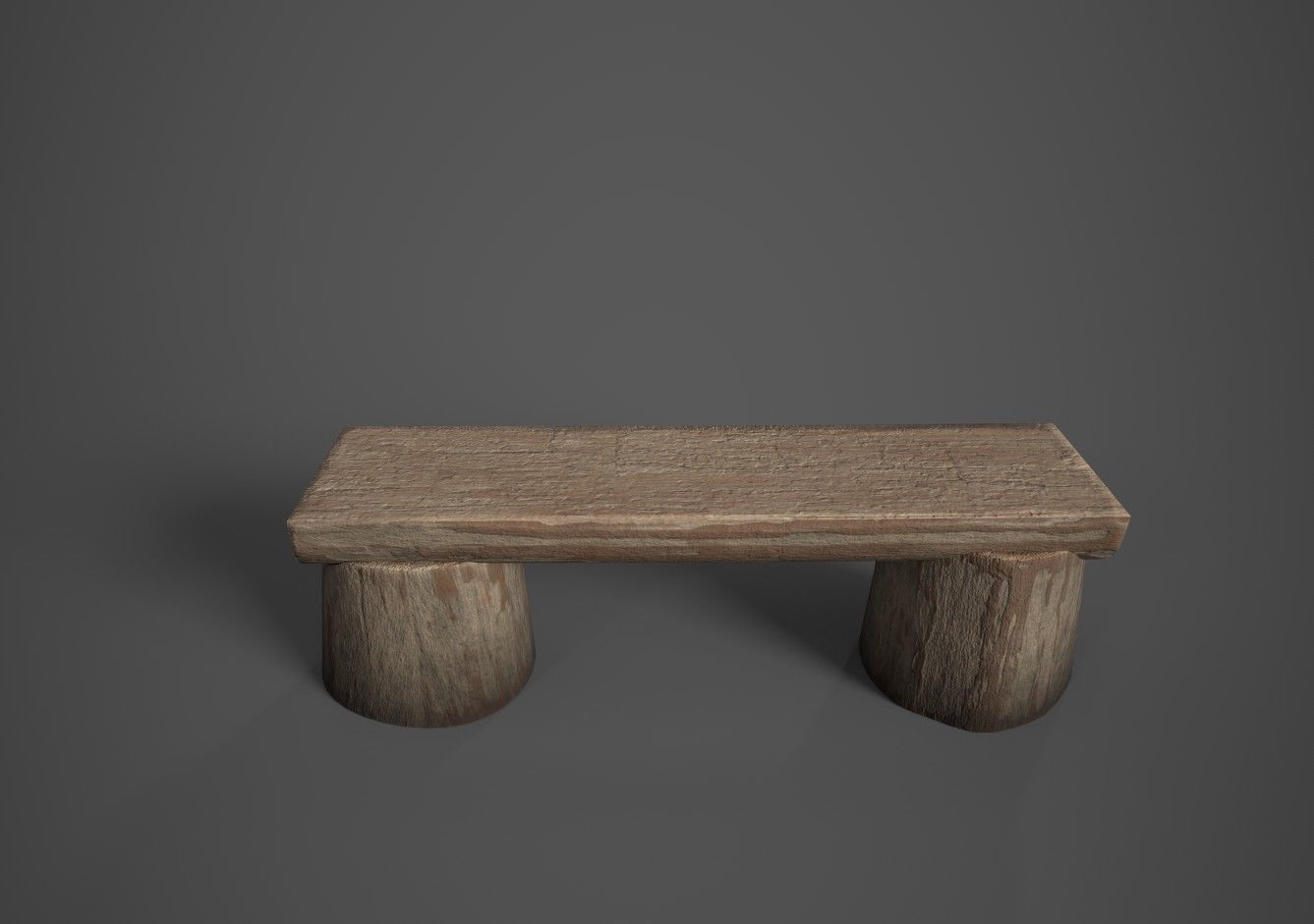 3D model Ancient Log Benches VR / AR / low-poly | CGTrader