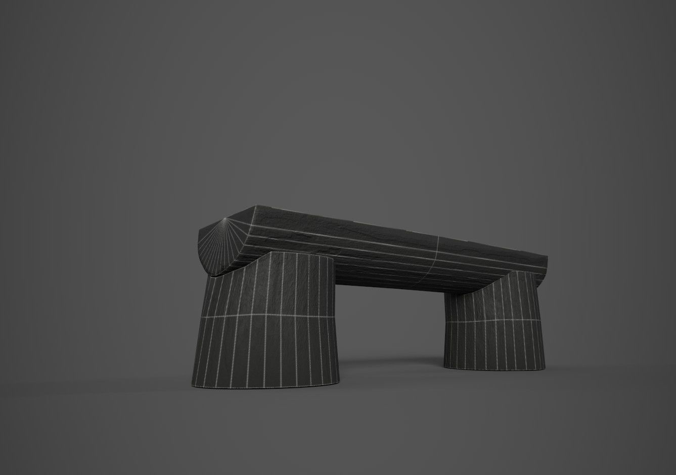 3D model Ancient Log Benches VR / AR / low-poly | CGTrader