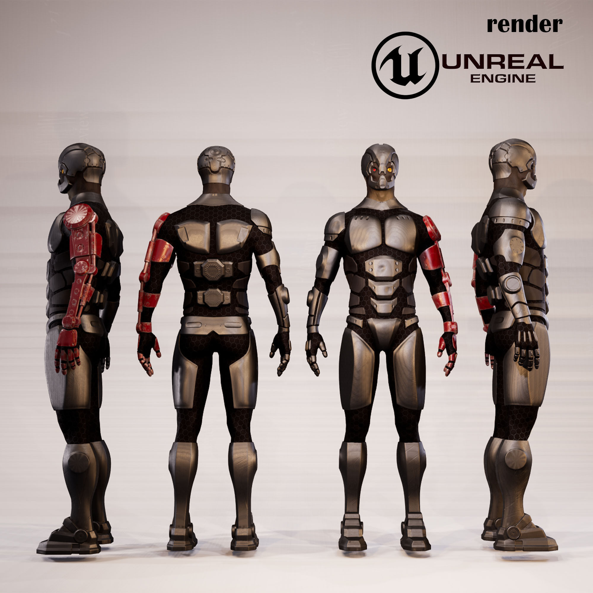 Alien Head hunter Destroyer of planets free VR / AR / low-poly 3D model ...