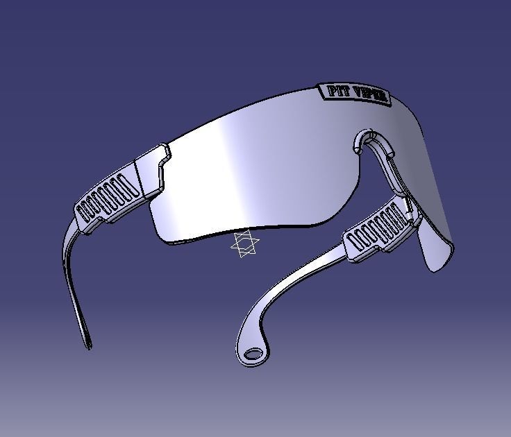 Pit Viper Sun-glass 3D model 3D printable | CGTrader