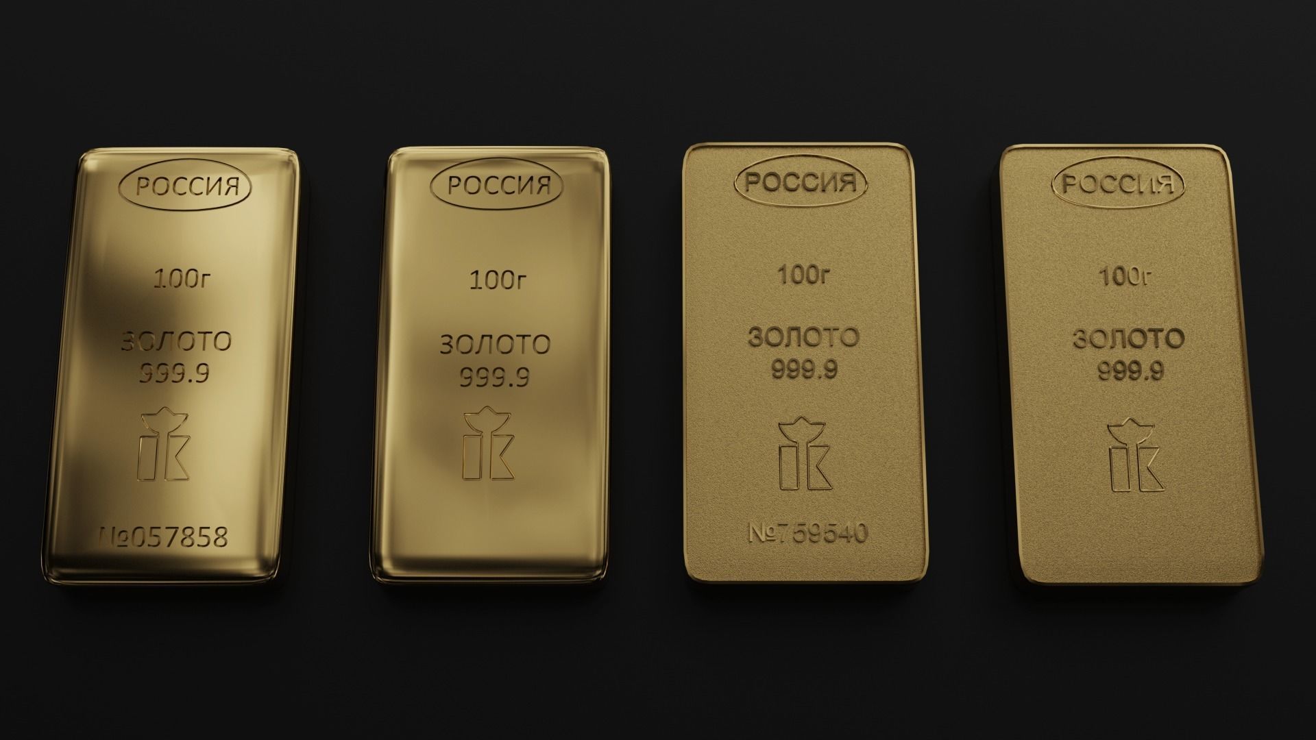 Gold bars 100gr 3D model | CGTrader