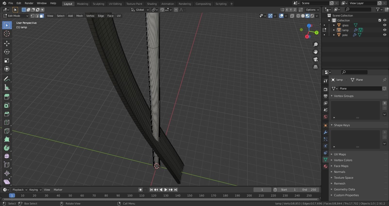 futuristic looking lamp post V2 3D model | CGTrader