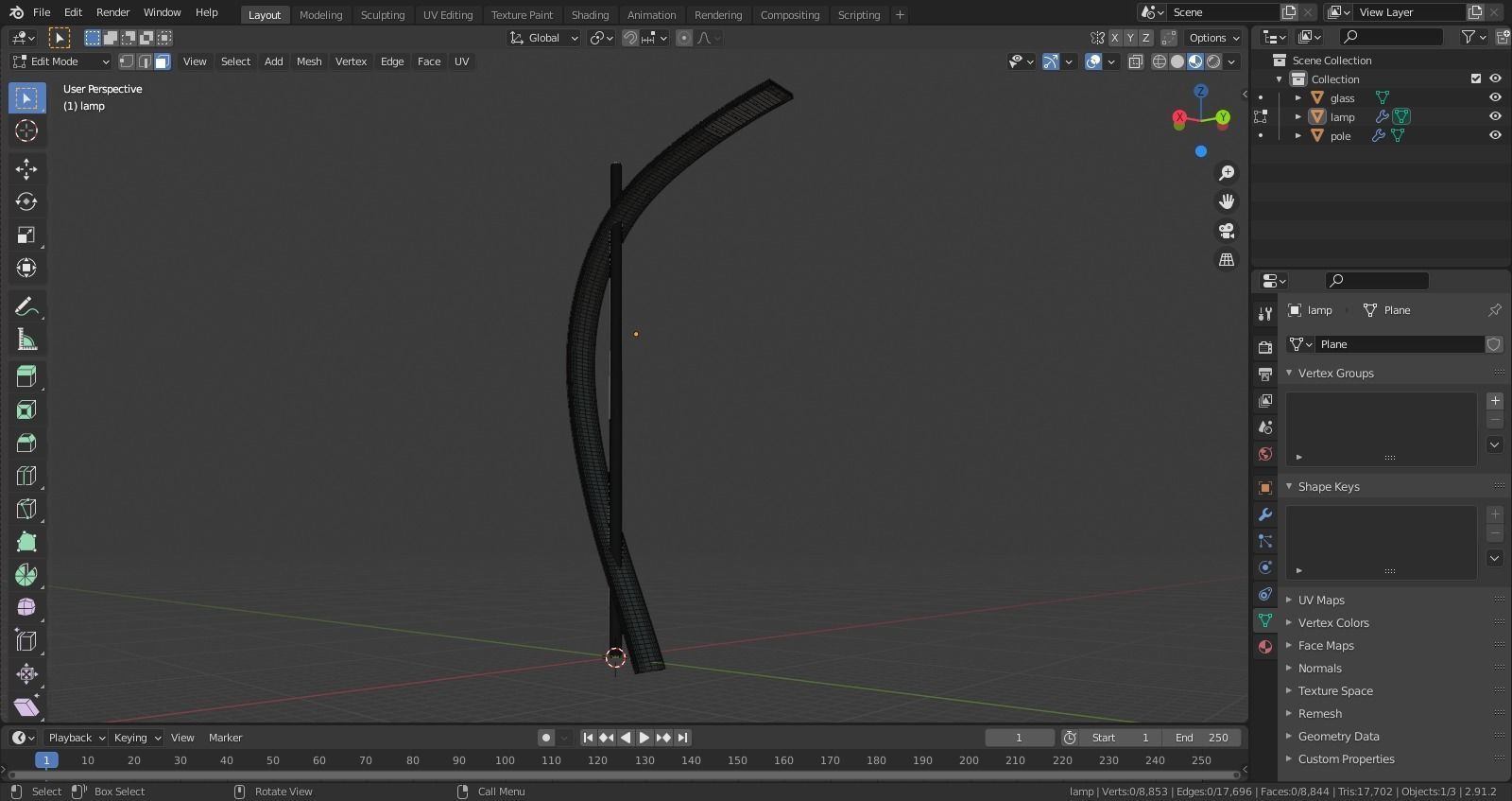 futuristic looking lamp post V2 3D model | CGTrader