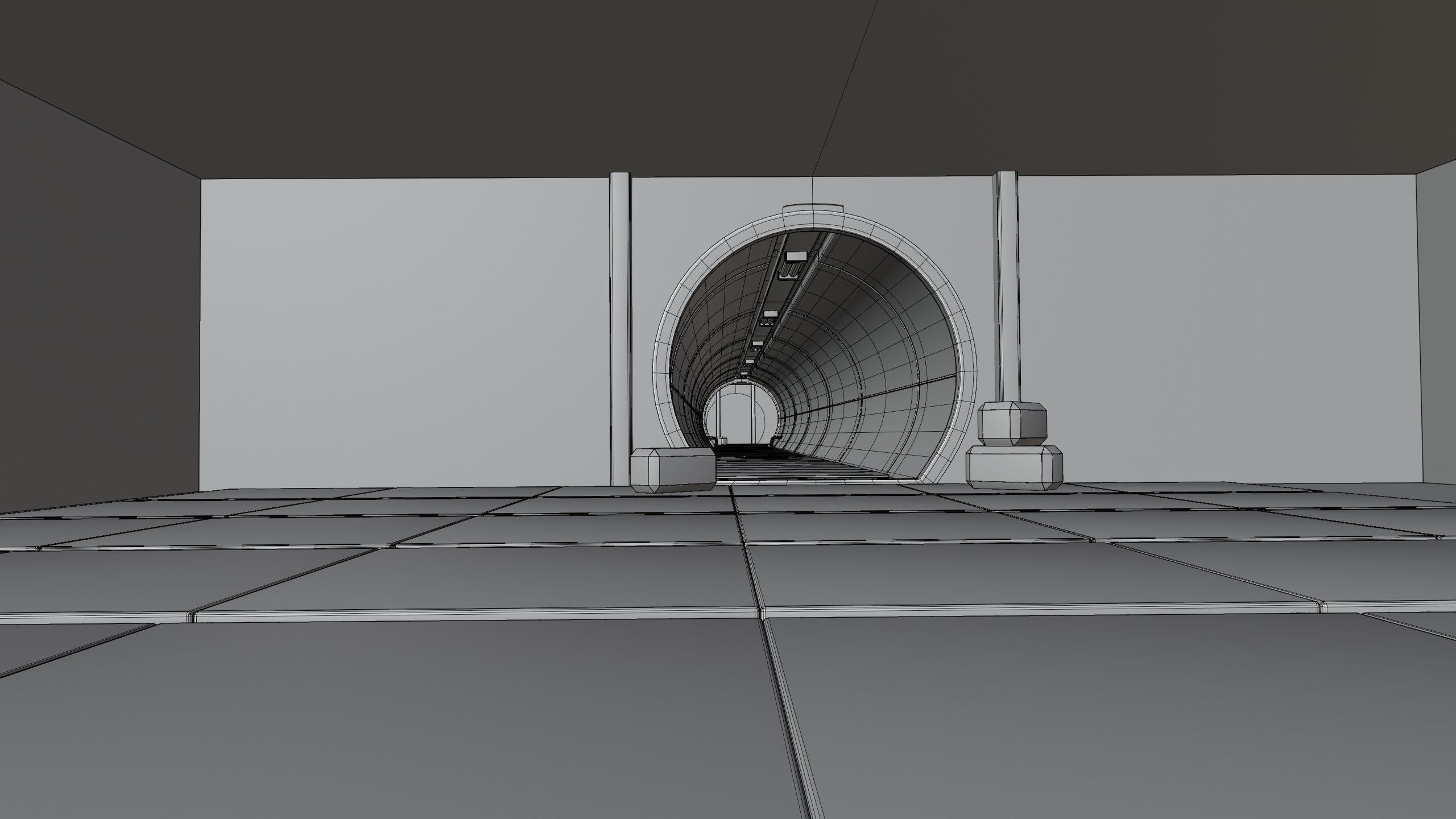 Sci-Fi Tunnel-Blender Eevee 3D model | CGTrader